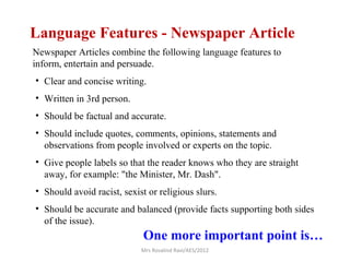 Writing a newspaper report | PPT
