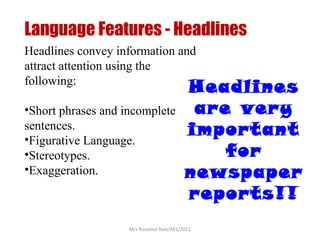 Writing a newspaper report | PPT