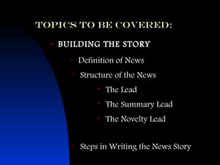 Writing a news story | PPT