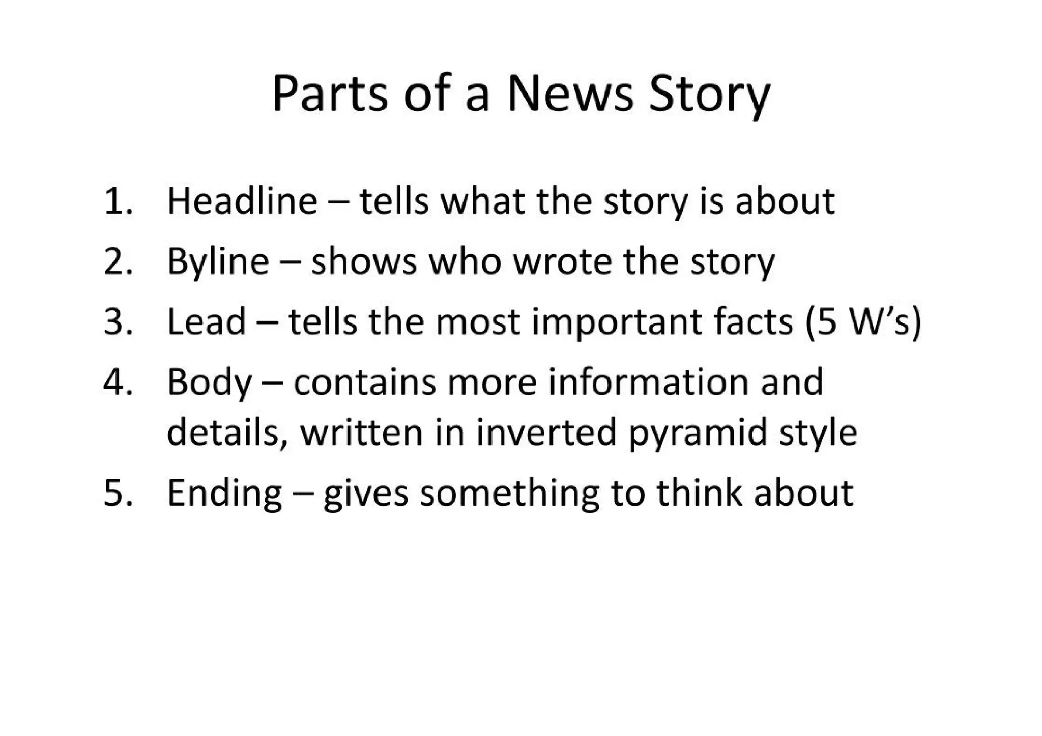 Writing A News Story | PDF