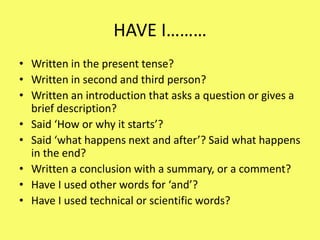 Writing an explanation | PPTX