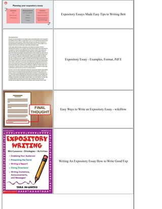 Writing An Expository Essay | PDF