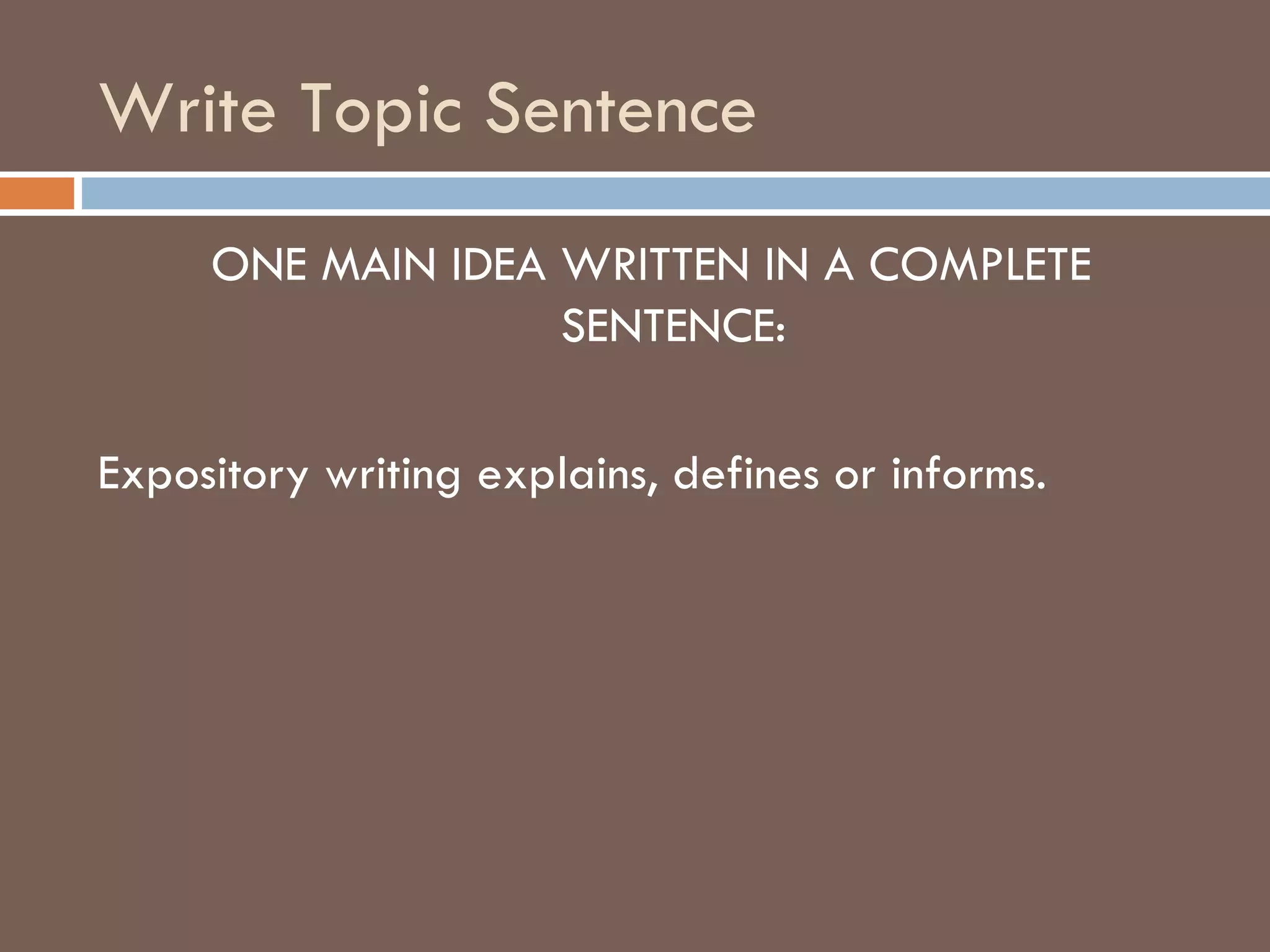 Writing An Expository Paragraph | PPT