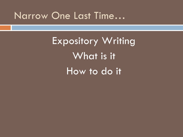 Writing An Expository Paragraph | PPT
