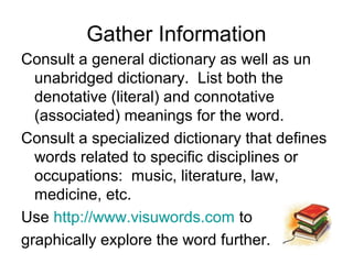 Writing an extended definition 2010 | PPT