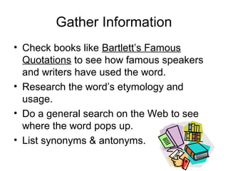 Writing an extended definition 2010 | PPT