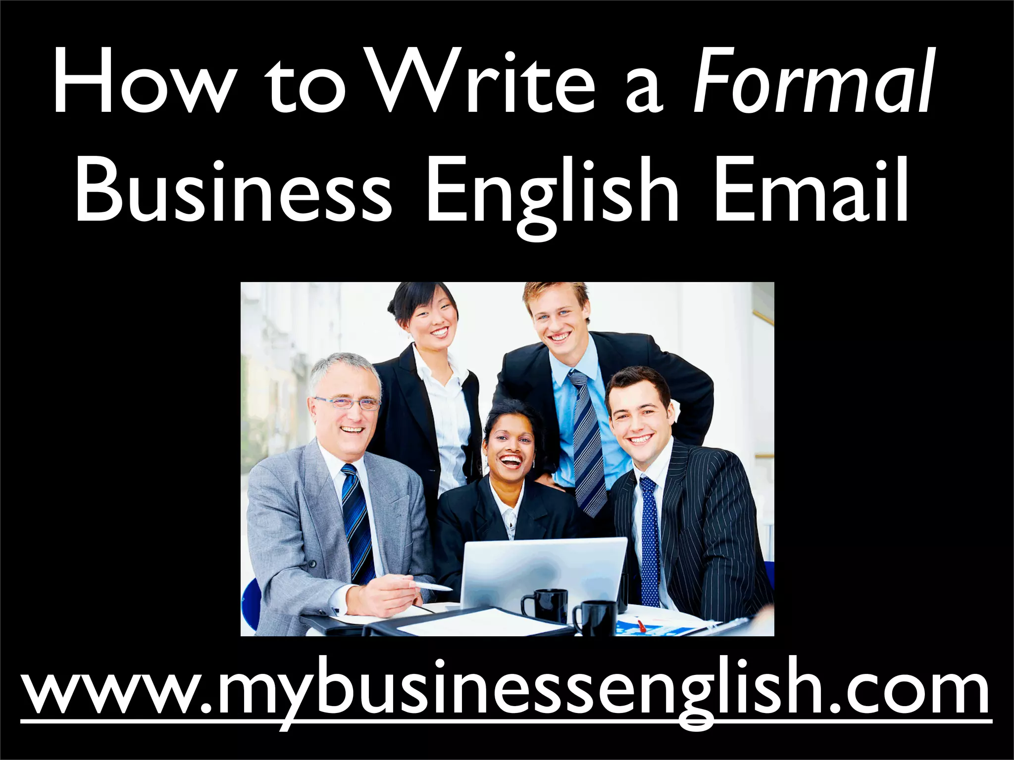 How to Write a Formal Business English Email | PDF