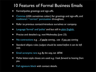 How to Write a Formal Business English Email | PDF