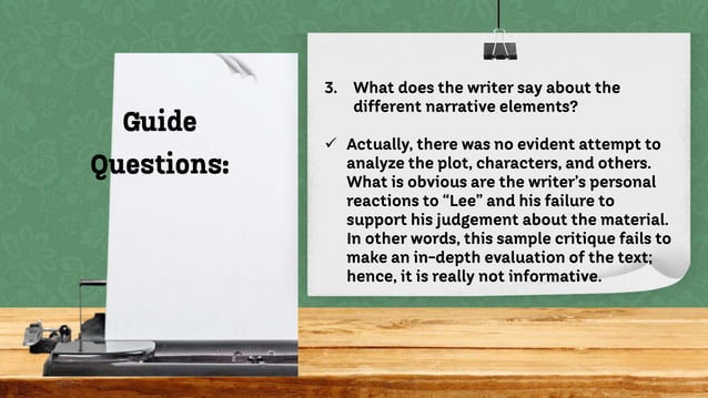 Writing an Independent Critique - Copy.pptx | Screenwriting | Content ...