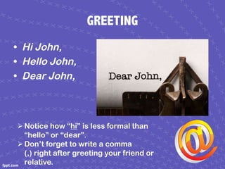 Writing an informal email:letter 2ºeso | PDF