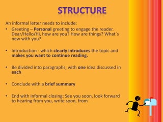 Writing an Informal letter | PPT