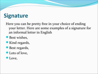 The ultimate informal letter writing guide | PPT