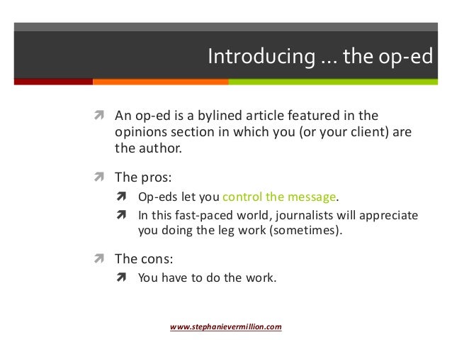 Writing an op ed in six steps