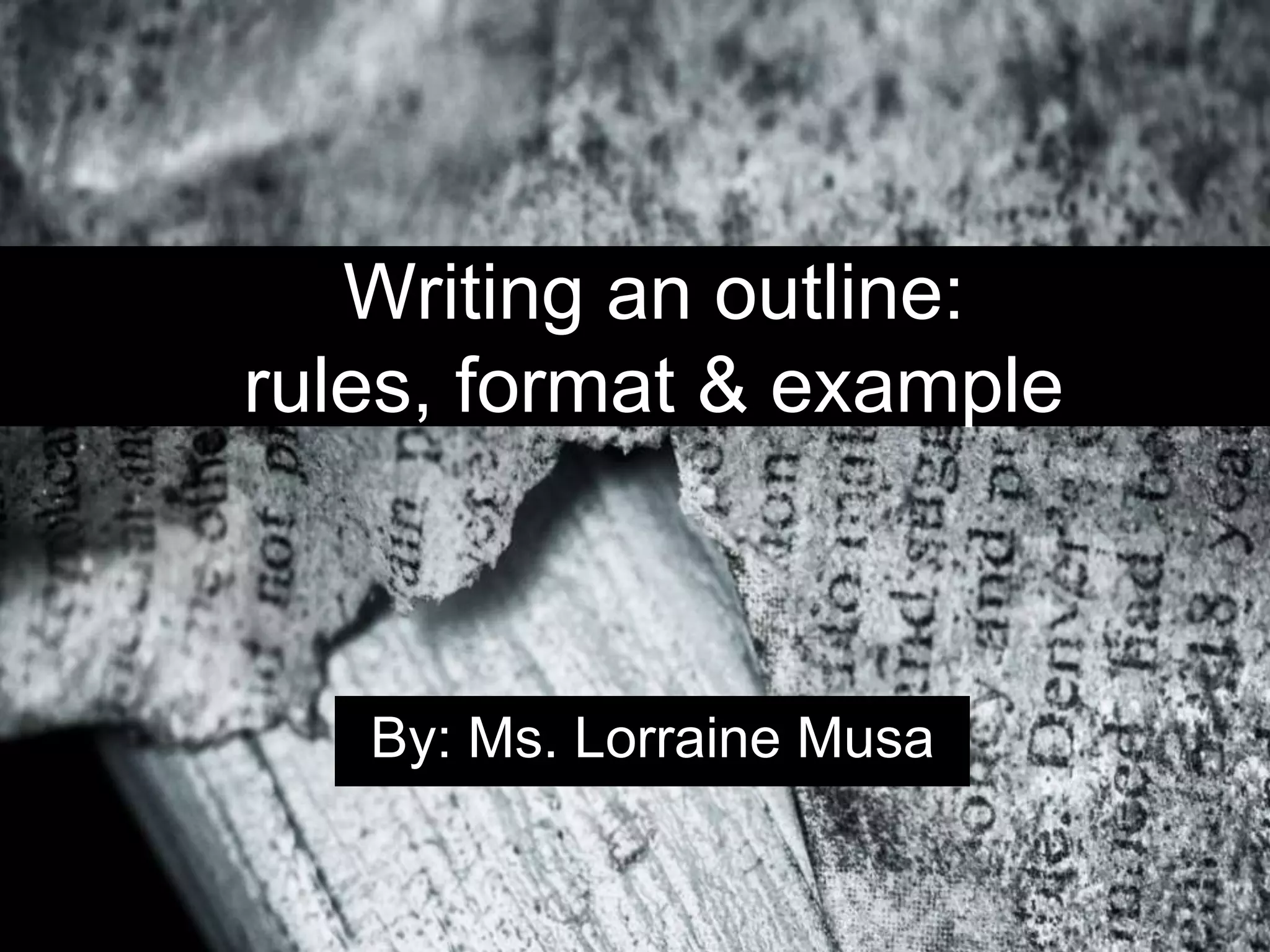 Writing an outline | PPTX