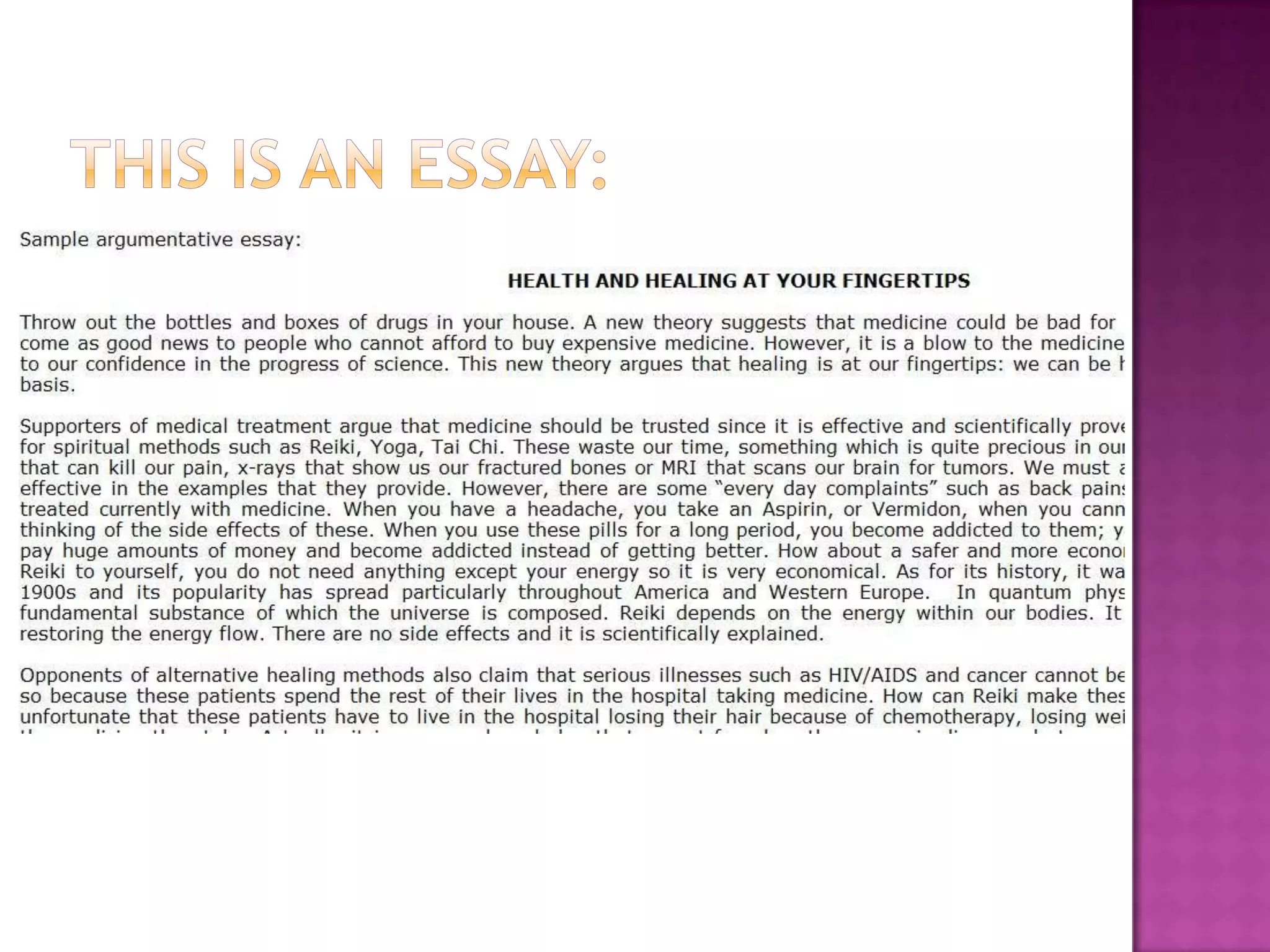Writing an outline vs an essay | PPTX