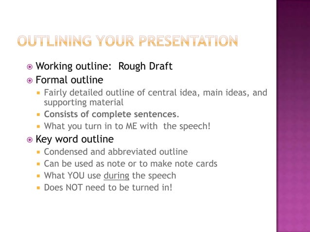 Writing an outline vs an essay | PPTX