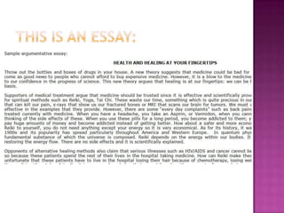 Writing an outline vs an essay | PPTX