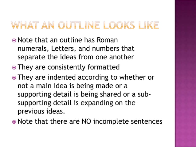 Writing an outline vs an essay | PPTX