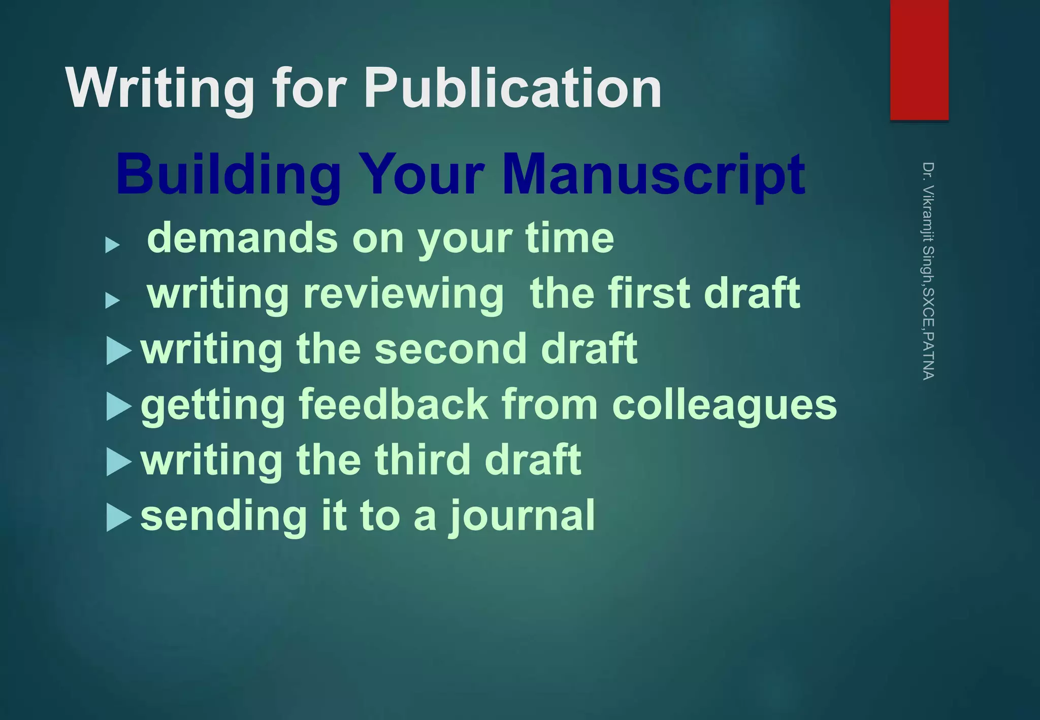 Writing a paper for Publication | PPTX