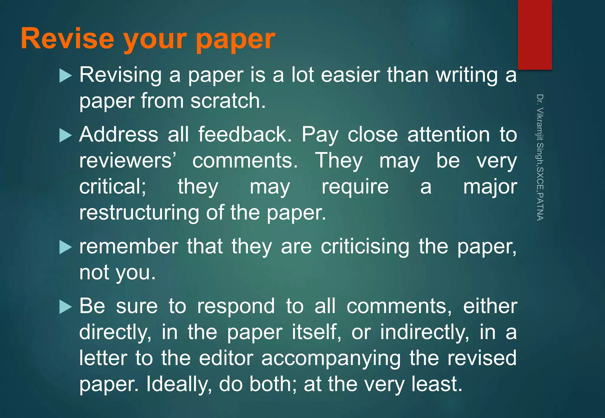 Writing a paper for Publication | PPTX