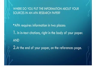 Writing A Paper In The American Psychological Association (APA) Format ...