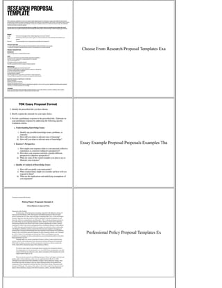 Writing A Paper Proposal | PDF