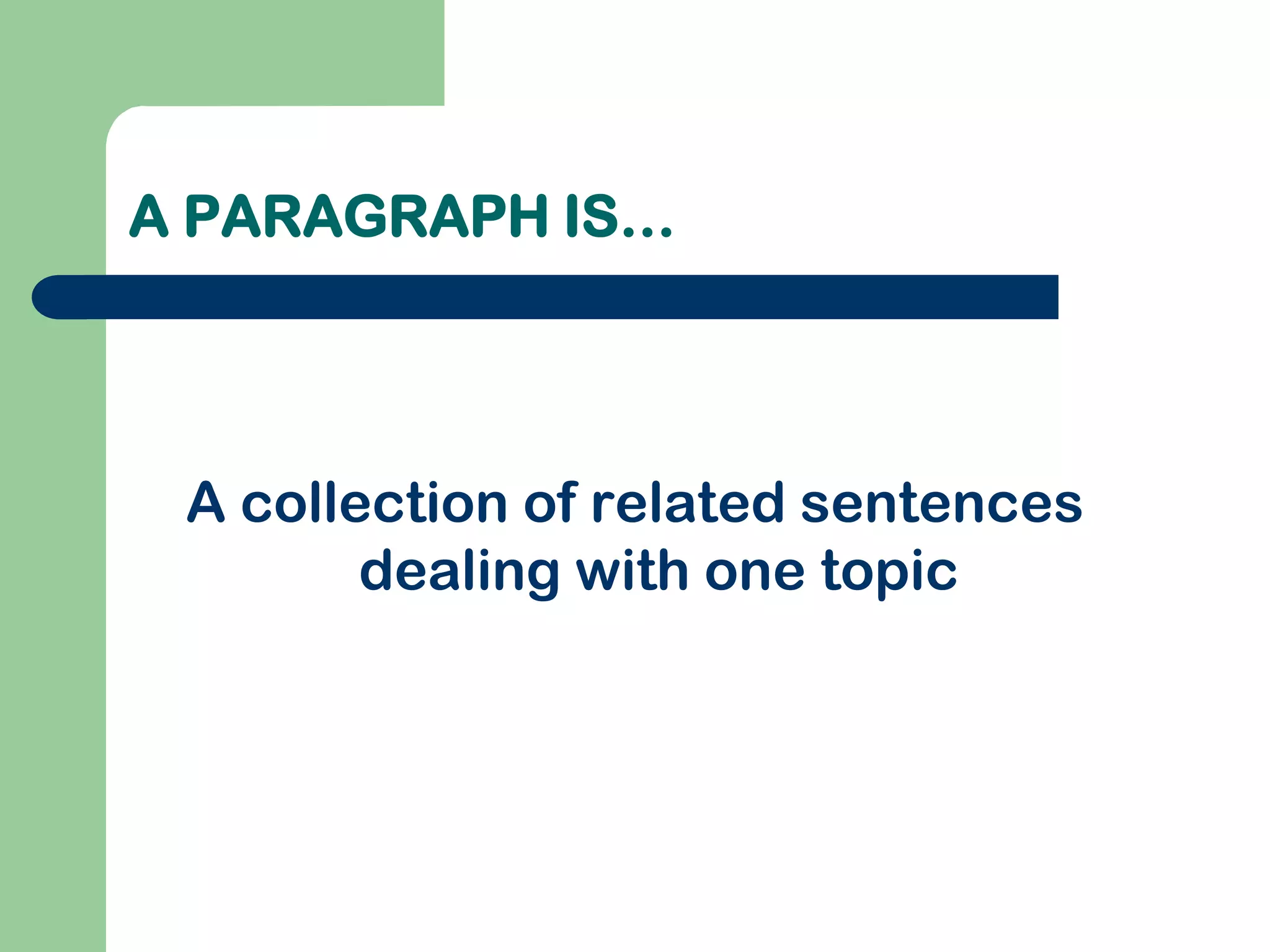 Writing a paragraph | PPTX