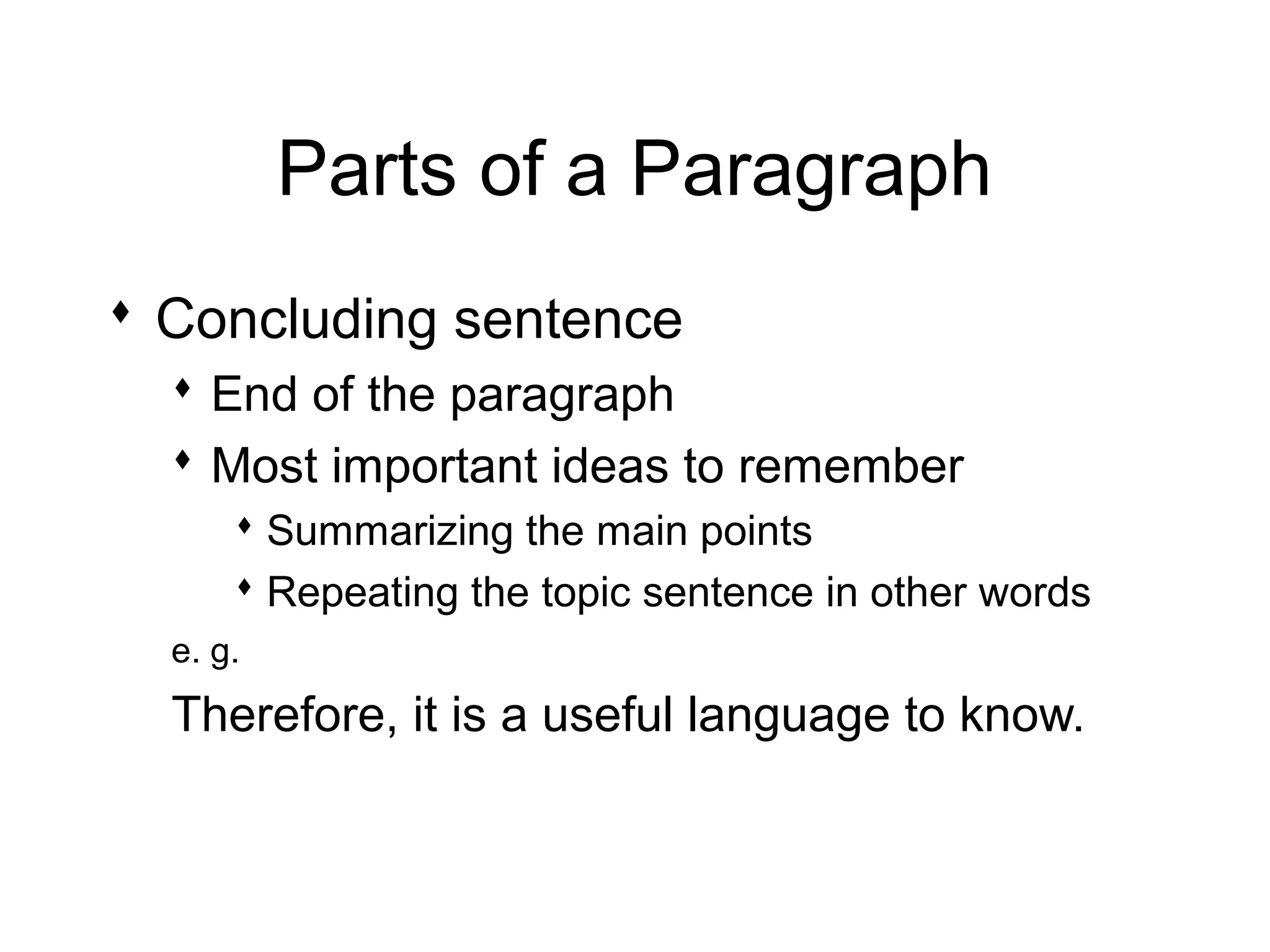 Writing a paragraph | PPT | Educational Assessment | Education
