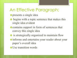 Writing a Paragraph | PPTX