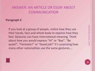 Writing a paragraph | PPT