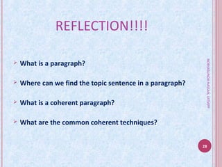 Writing a paragraph | PPT