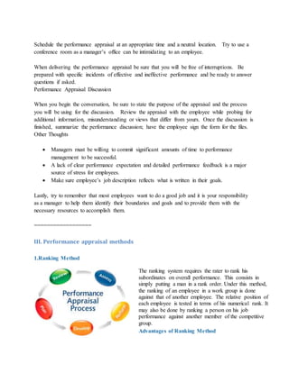 Writing a performance appraisal | DOCX