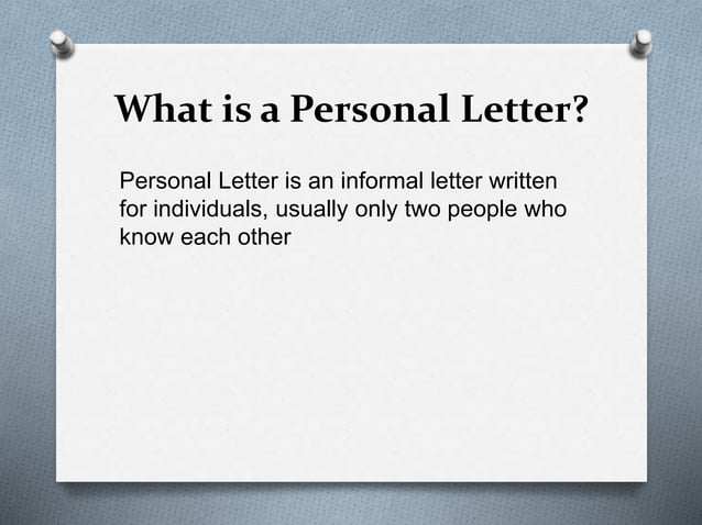 Writing a Personal Letter | PPTX