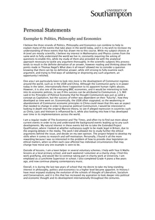 Writing a personal statement guide 2015 by Fred Binley Southampton Uni ...