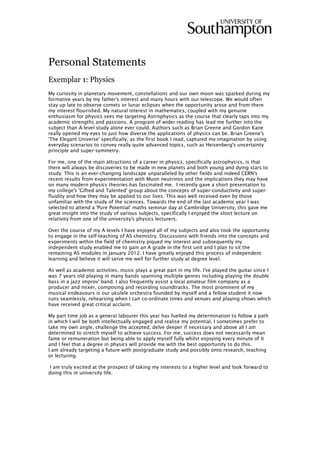 Writing a personal statement guide 2015 by Fred Binley Southampton Uni ...