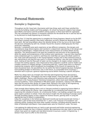 Writing a personal statement guide 2015 by Fred Binley Southampton Uni ...