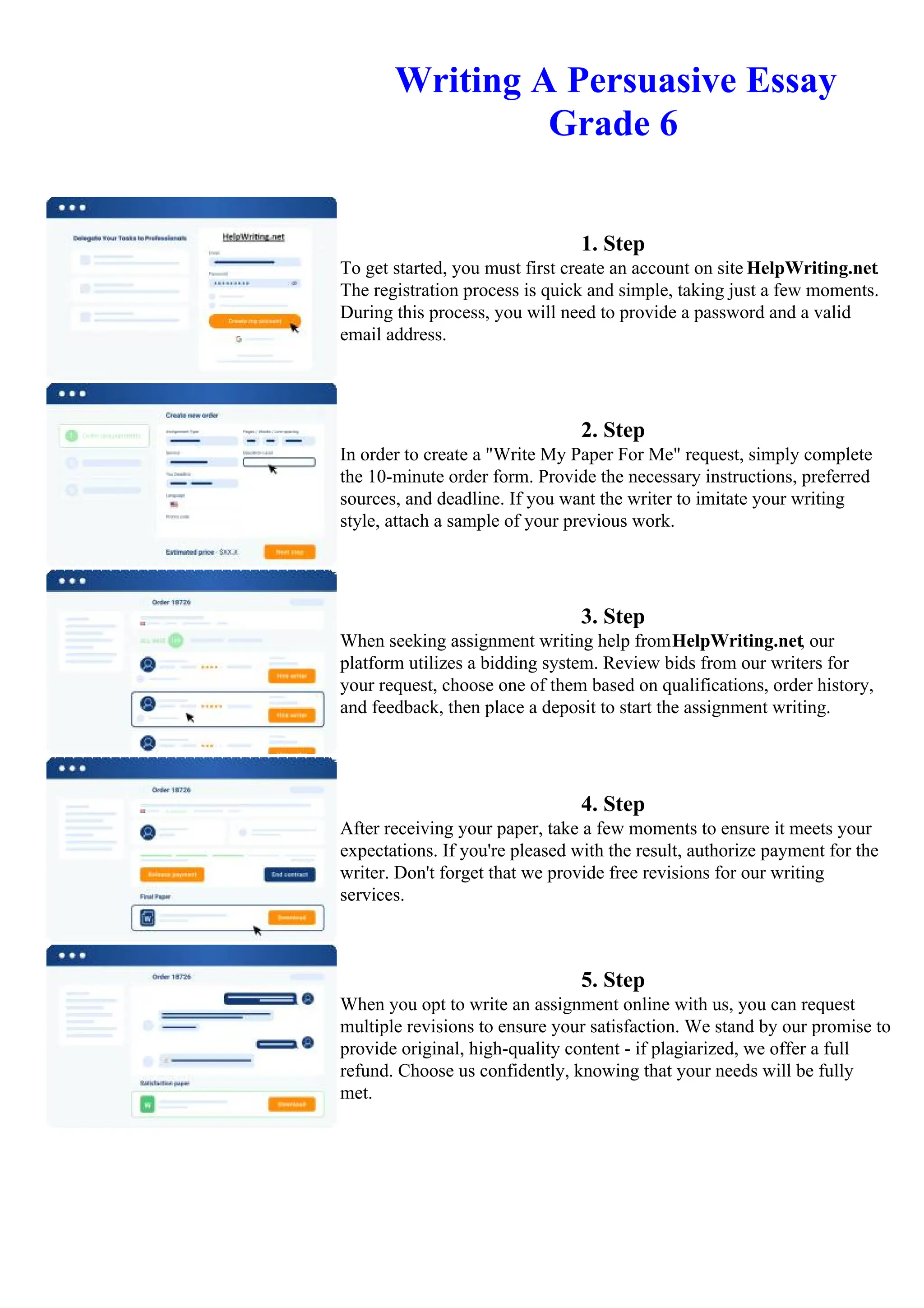 Writing A Persuasive Essay Grade 6 | PDF