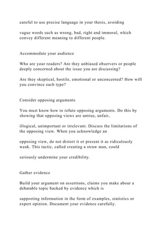 Writing a Persuasive Paragraph or Essay Choose a deba.docx | Desktop ...