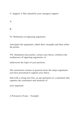 Writing a Persuasive Paragraph or Essay Choose a deba.docx | Desktop ...