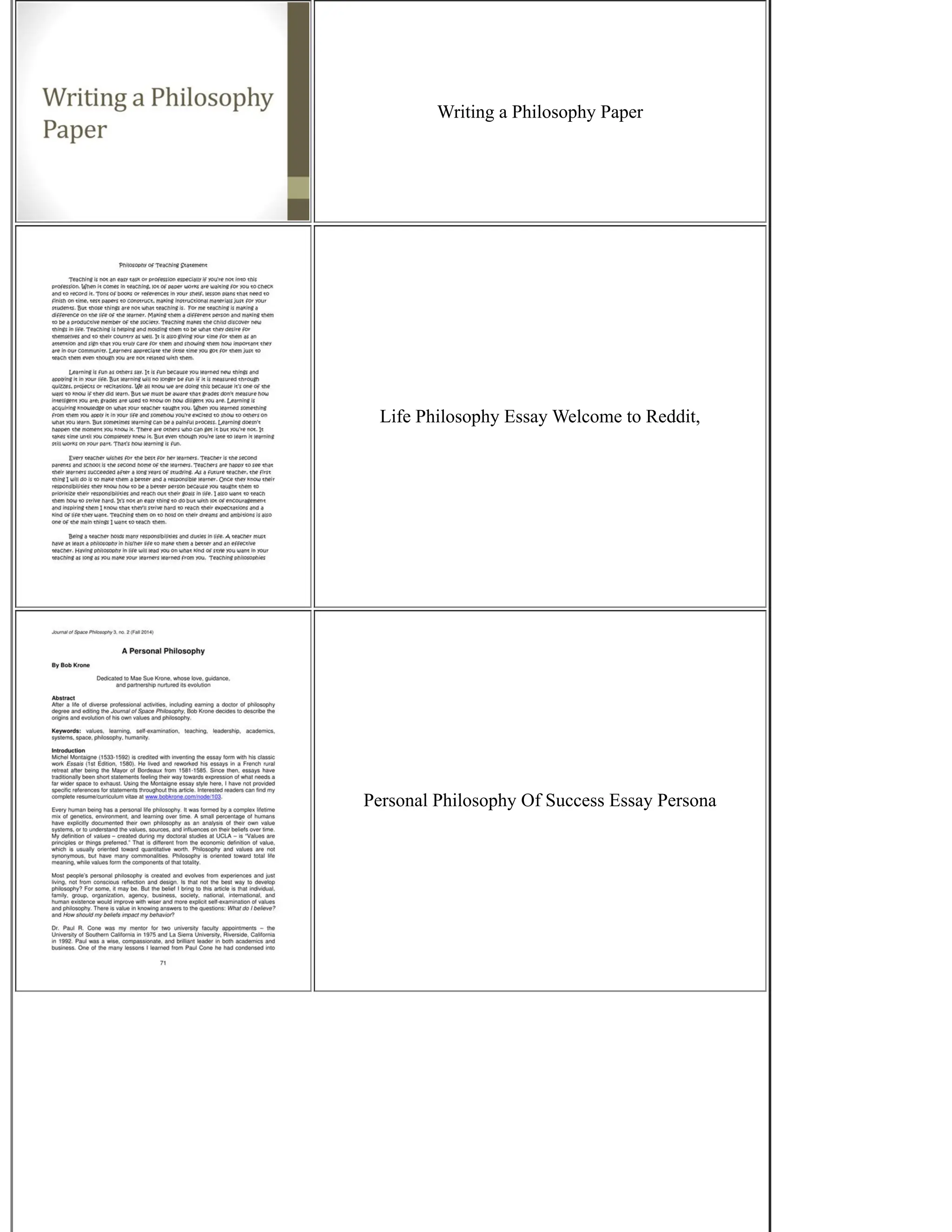 Writing A Philosophy Paper | PDF