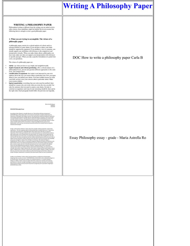 Writing A Philosophy Paper | PDF