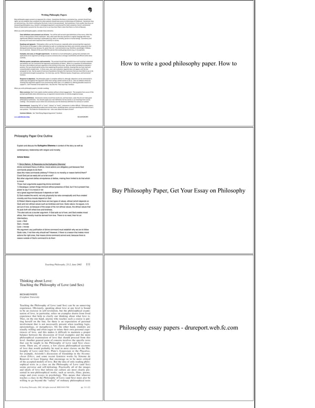 Writing A Philosophy Paper | PDF