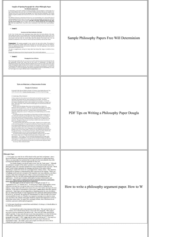 Writing A Philosophy Paper | PDF