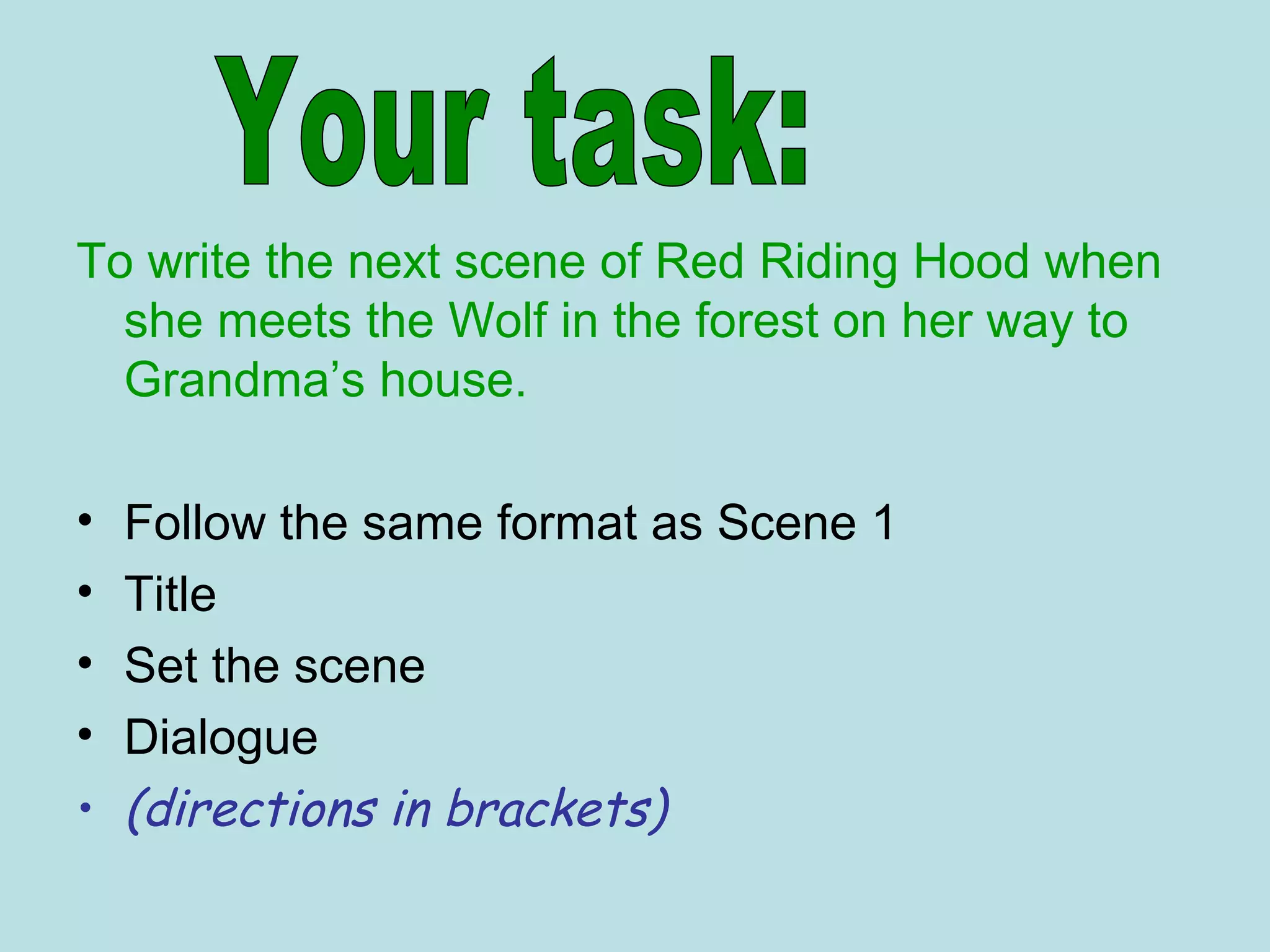 Writing a playscript | PPT