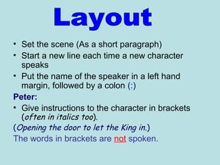 Writing a playscript | PPT