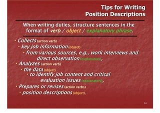 Writing A Position Description | PPT