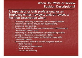 Writing A Position Description | PDF