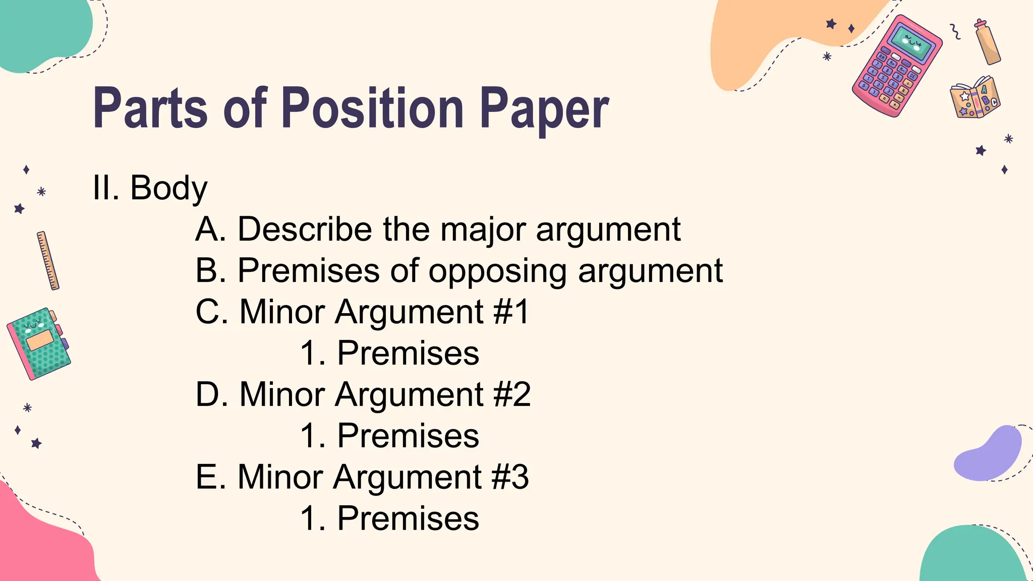 Writing a Position Paper with outline and example | PPTX