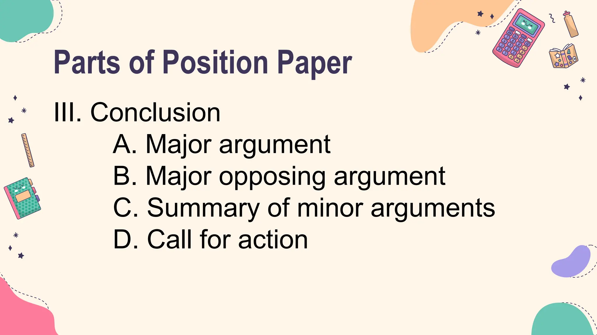 Writing a Position Paper with outline and example | PPTX