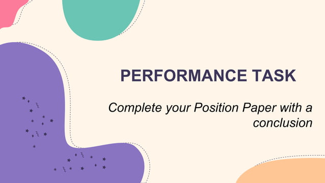 Writing a Position Paper with outline and example | PPTX | Professional ...